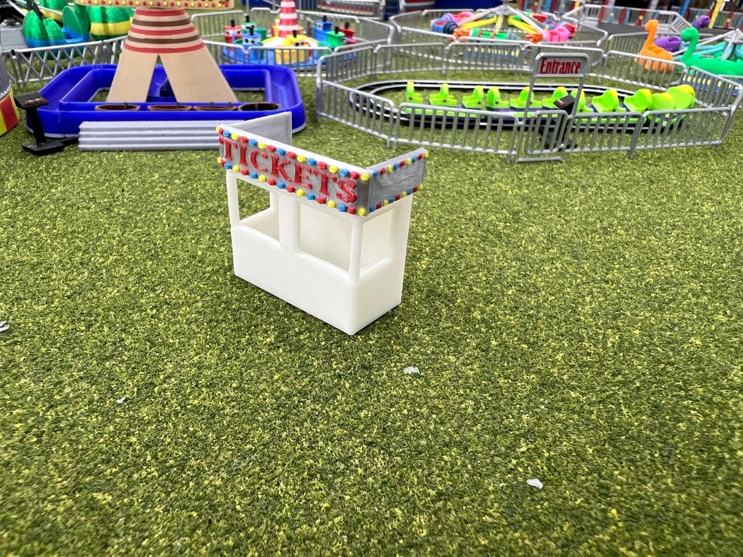 HO Scale -ticket Booth for Model Train Layouts and Carnival Dioramas 1: ...
