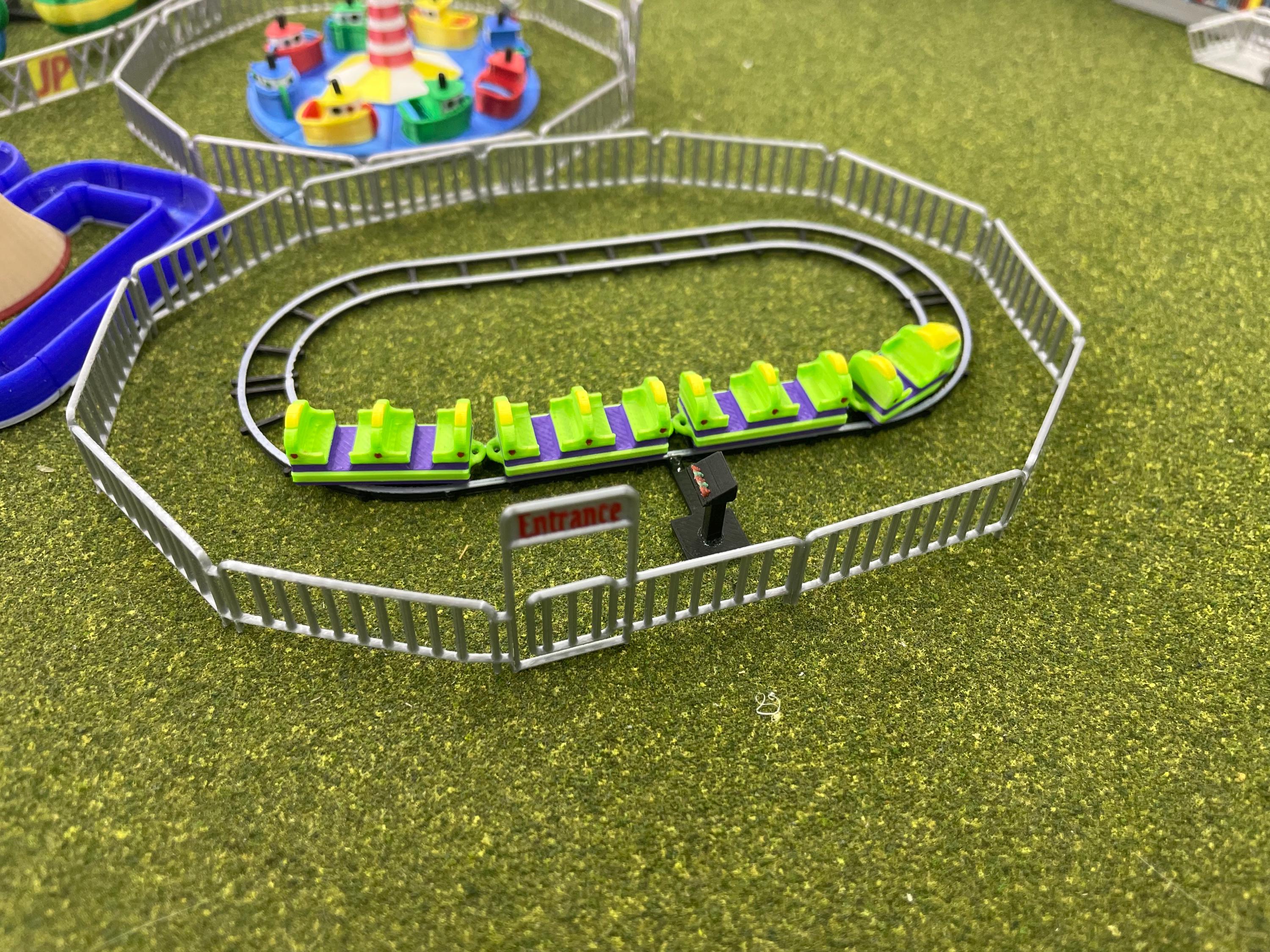 HO Scale Kiddie Jet Train Ride for Model Train Layouts and Dioramas Kit ...