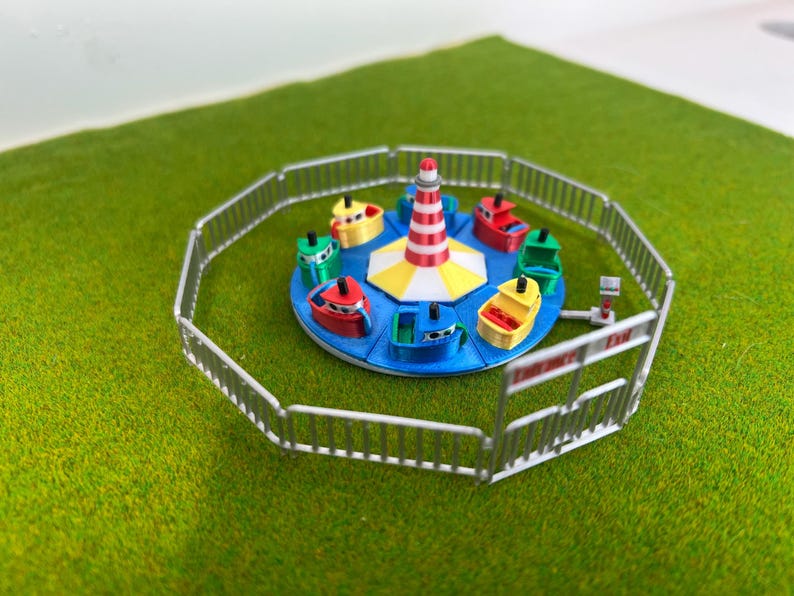 HO Scale Kiddie Tug Boat Ride for Model Train Layouts, Dioramas, and ...