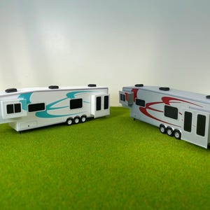 HO Scale 5th Wheel Camper Trailer Kit in Color. 1/87 - Etsy