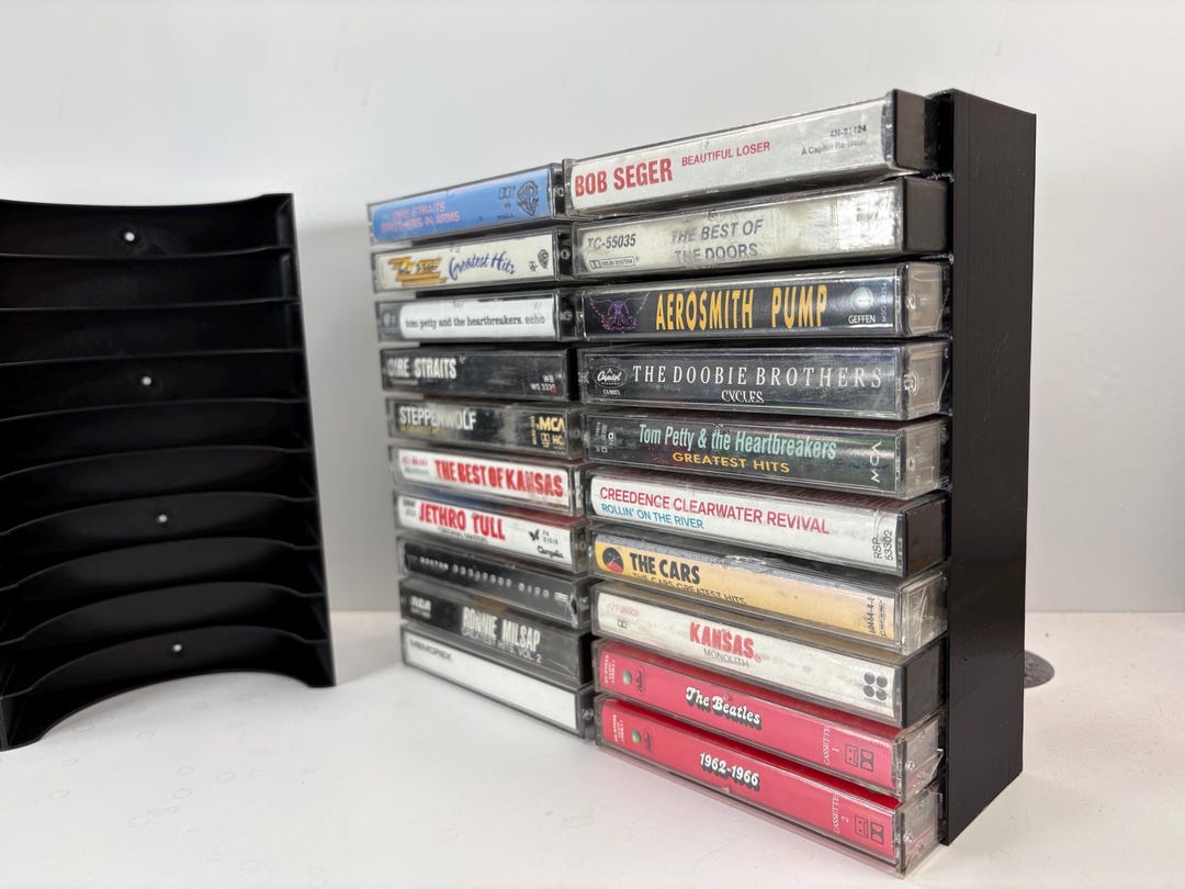 Cassette Tape Holder, 20 Cassettes, Wall Mounted. - Etsy