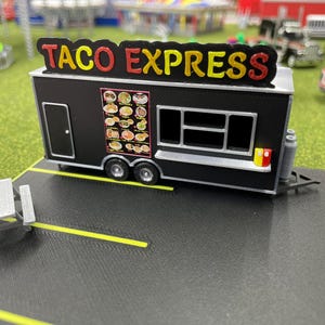 HO Scale Food Trailer for Model Train Layouts and Dioramas Taco Trailer ...