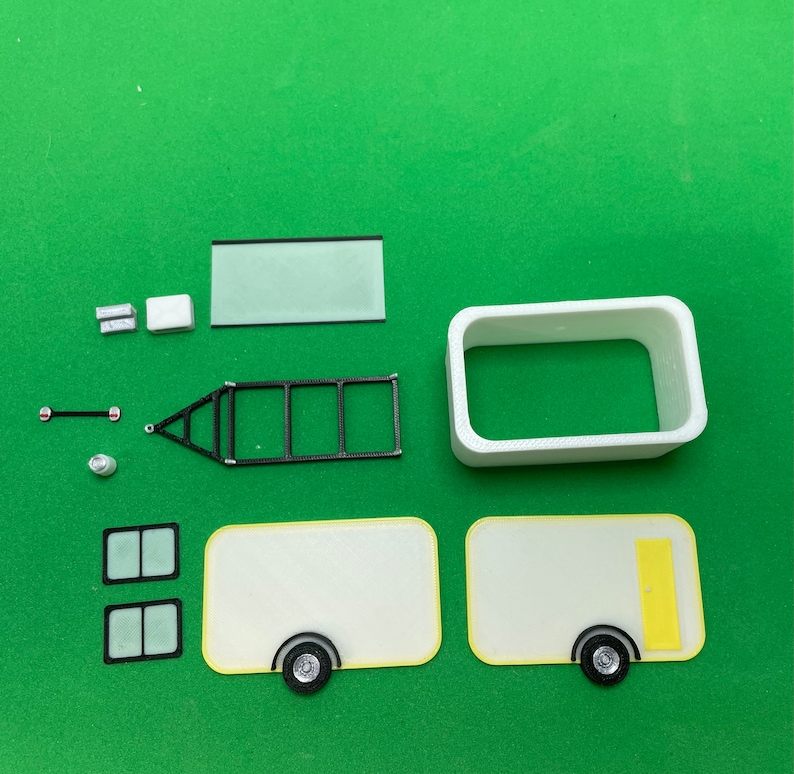 HO Scale Camper Trailer Kit in Color. - Etsy
