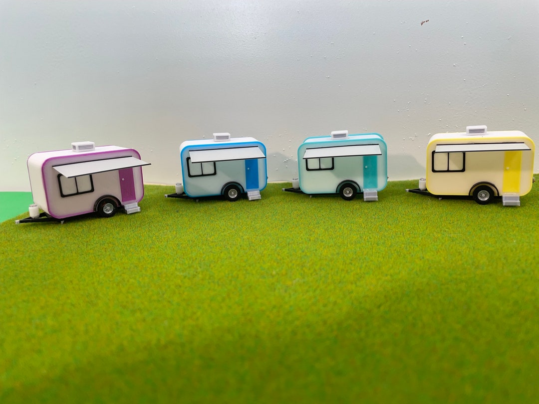 HO Scale Camper Trailer Kit in Color. - Etsy