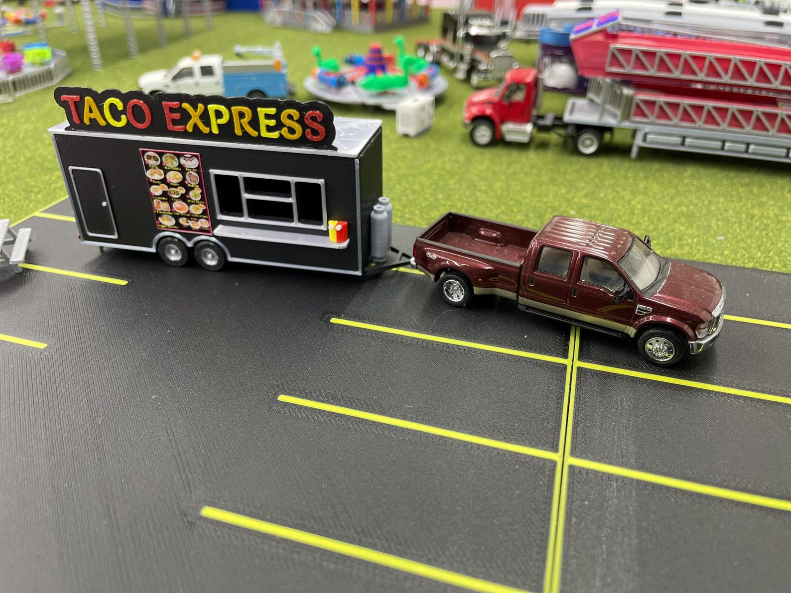 HO Scale Food Trailer for Model Train Layouts and Dioramas Taco Trailer ...