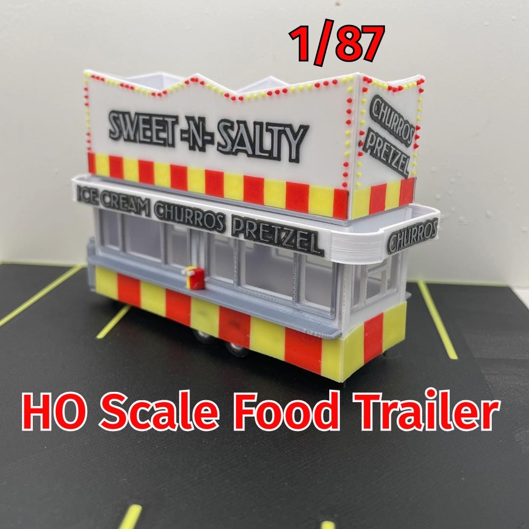 HO Scale Food Trailer for Model Train Layouts and Dioramas Sweet N ...