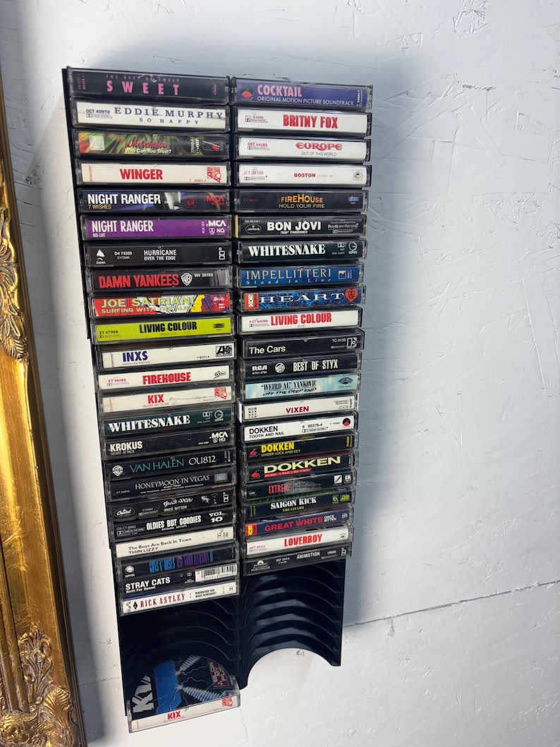 Cassette Tape Holder, 20 Cassettes, Wall Mounted. - Etsy
