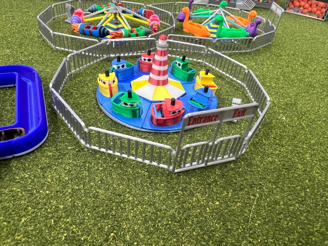 HO Scale Kiddie Tug Boat Ride for Model Train Layouts, Dioramas, and ...