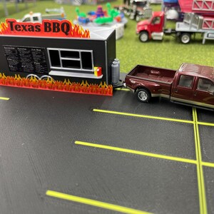 HO Scale Food Trailer for Model Train Layouts and Dioramas Texas BBQ - Etsy