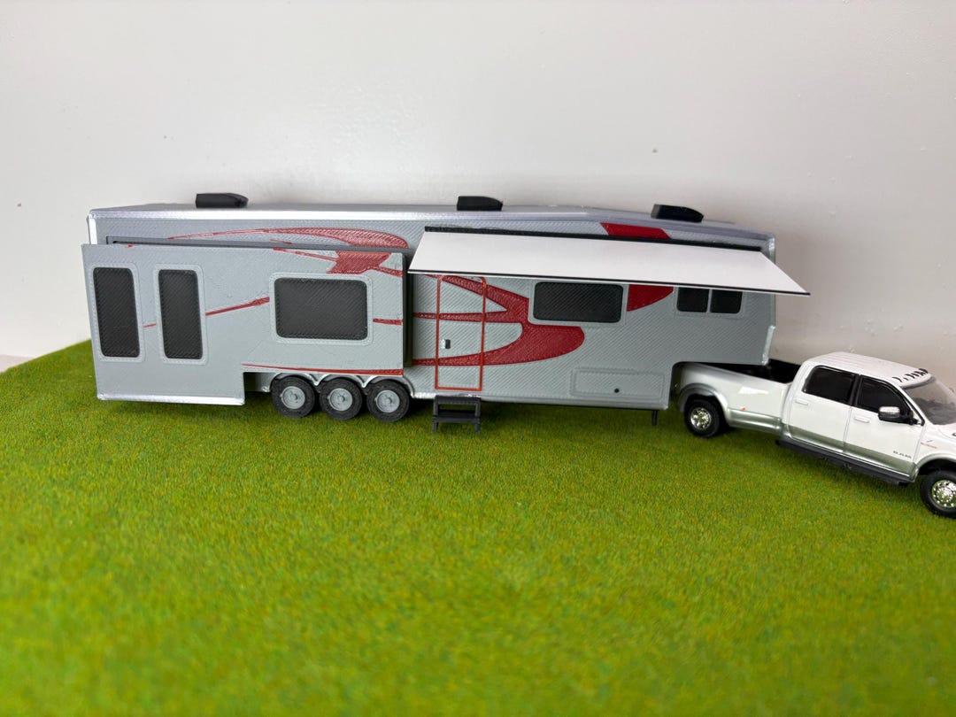 1/64 Scale 5th Wheel Camper Trailer: Model Diorama Accessory - Etsy