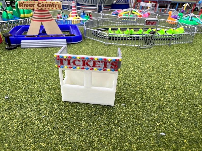 HO Scale -ticket Booth for Model Train Layouts and Carnival Dioramas 1: ...
