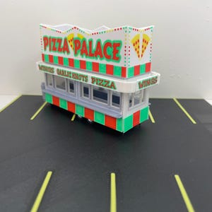 HO Scale Food Trailer for Model Train Layouts and Dioramas Pizza Palace ...