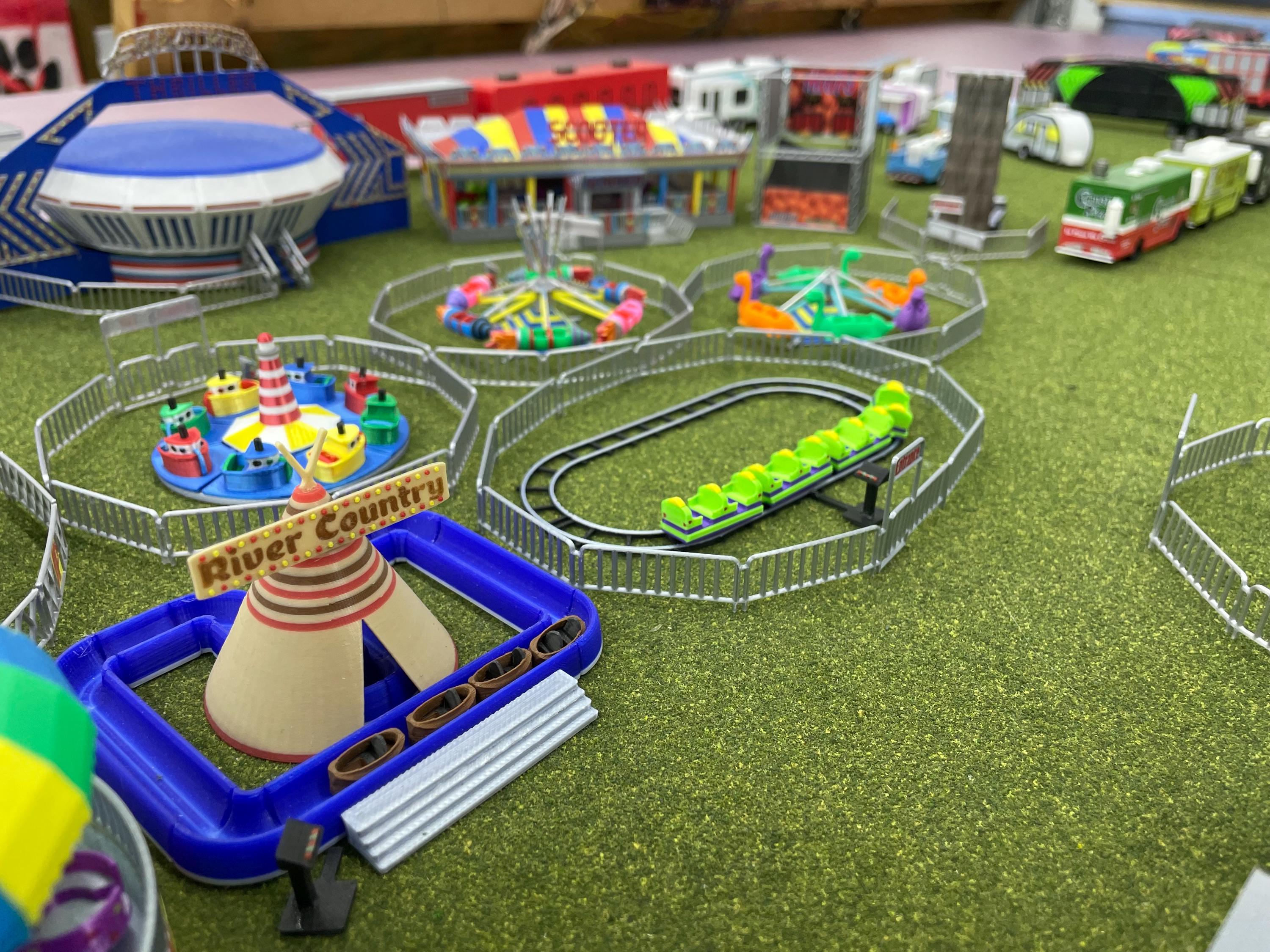 HO Scale Kiddie Jet Train Ride for Model Train Layouts and Dioramas Kit ...