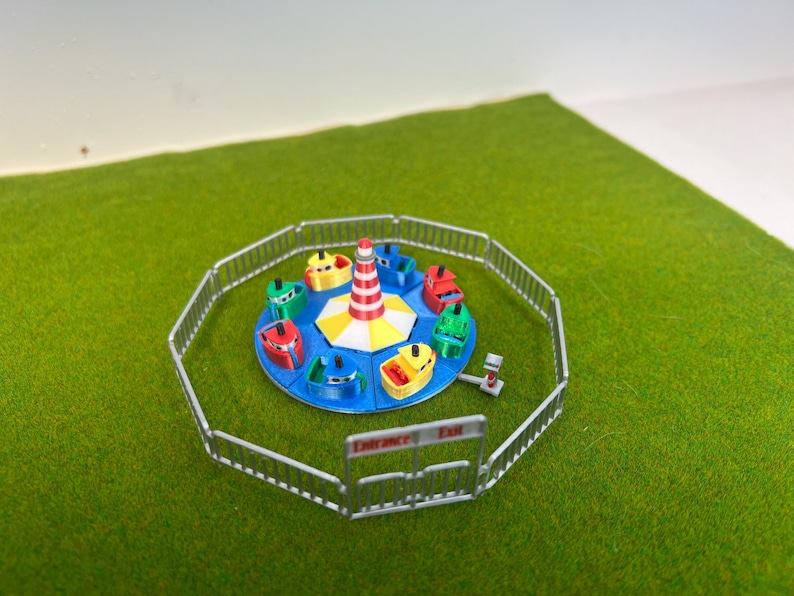 HO Scale Kiddie Tug Boat Ride for Model Train Layouts, Dioramas, and ...