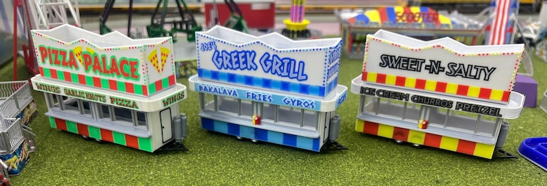 HO Scale Food Trailer for Model Train Layouts and Dioramas Pizza Palace ...
