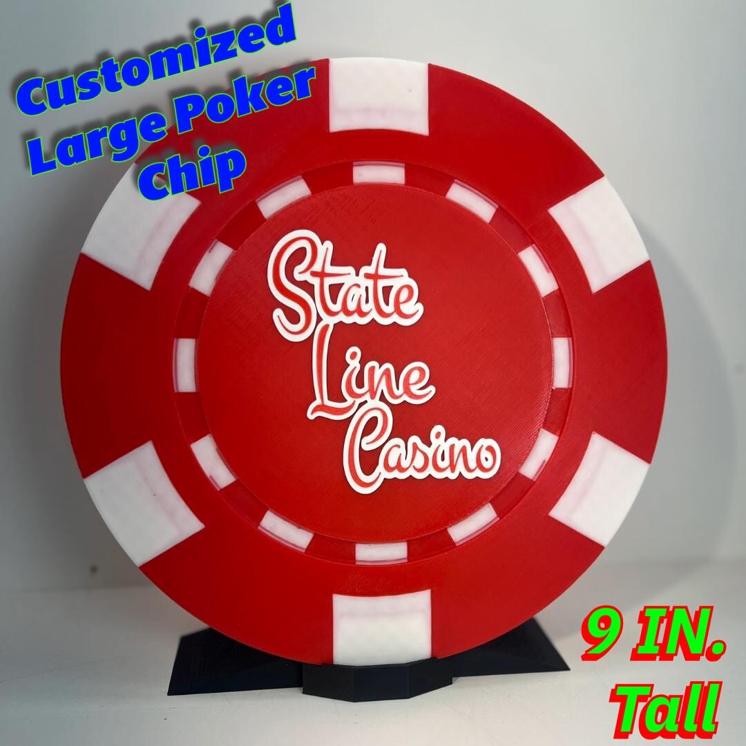 Large Poker Chip Trophy/art Piece! Perfect for the Man Cave or Casino ...