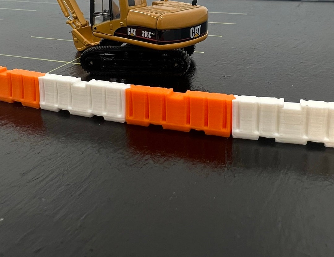 HO Scale Traffic Barrier for Construction Site in Color in Set of 4. - Etsy