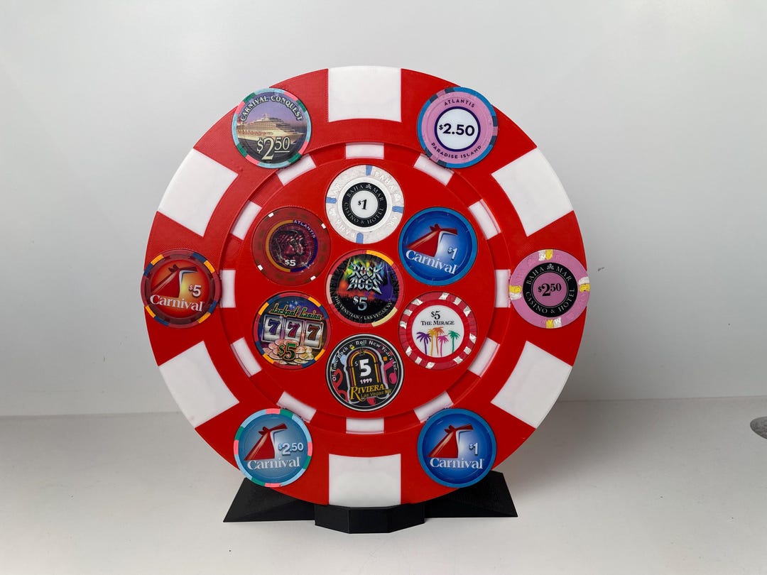 Large Poker Chip Display: Man Cave Casino Decor - Etsy