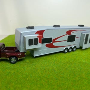 HO Scale 5th Wheel Camper Trailer Kit in Color. 1/87 - Etsy