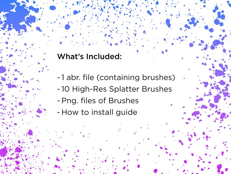 10 High Res Paint Splatter Brushes for Photoshop, Fresco and Procreate ...