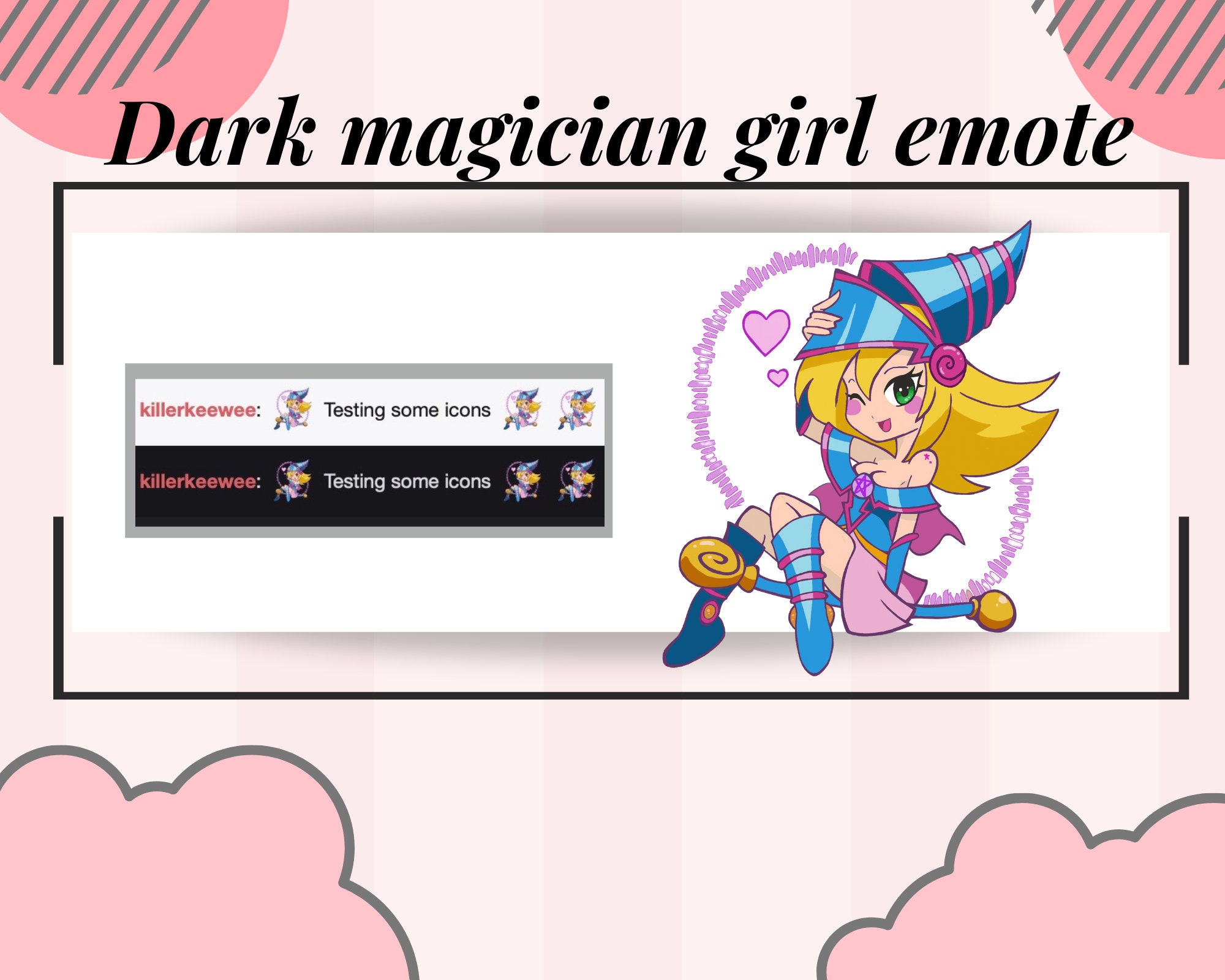 Cute Dark Magician Girl [twitch Emotes] [discord Emotes] - Etsy