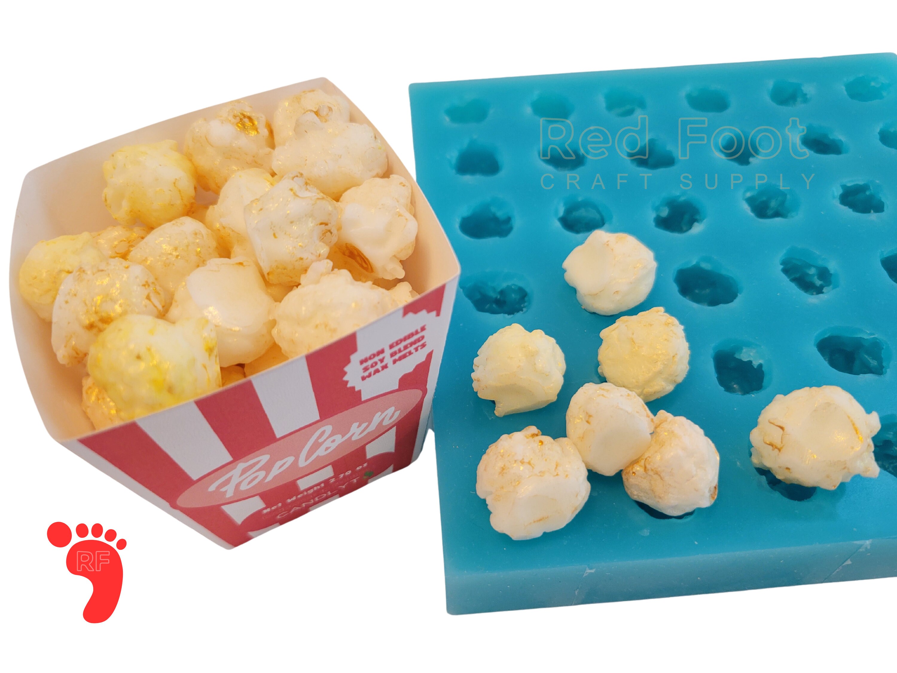 Caramel Popcorn Silicone Mold 36 Cavities Wax Melt Mold Soap Mold Resin ...