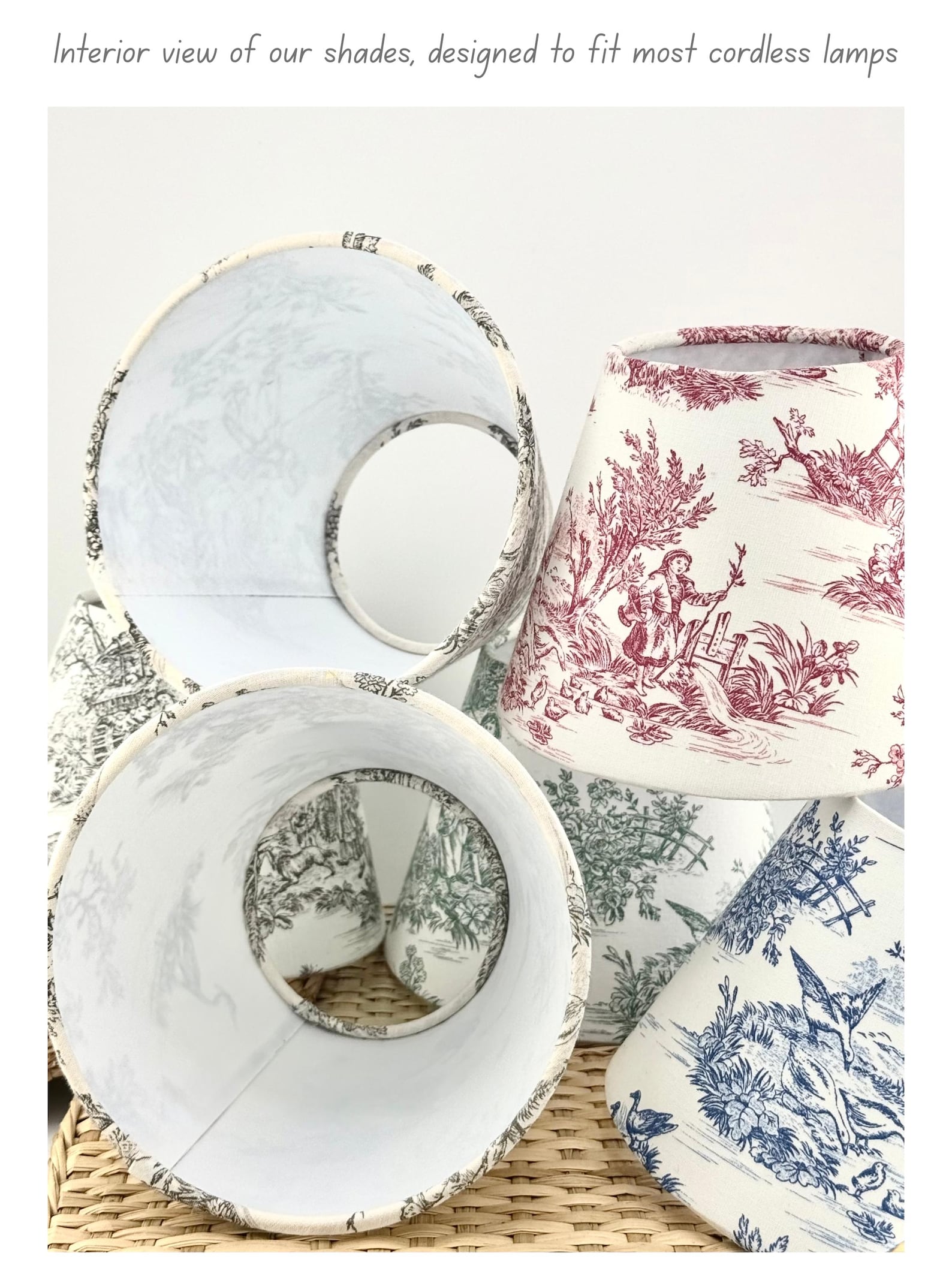 The Toile Lamp Shade in Blue – Classic French Country Style for ...