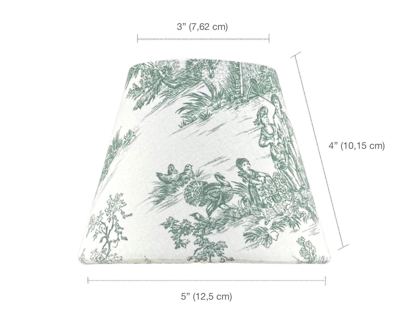 The Toile Lamp Shade in Green – Classic French Country Style for ...