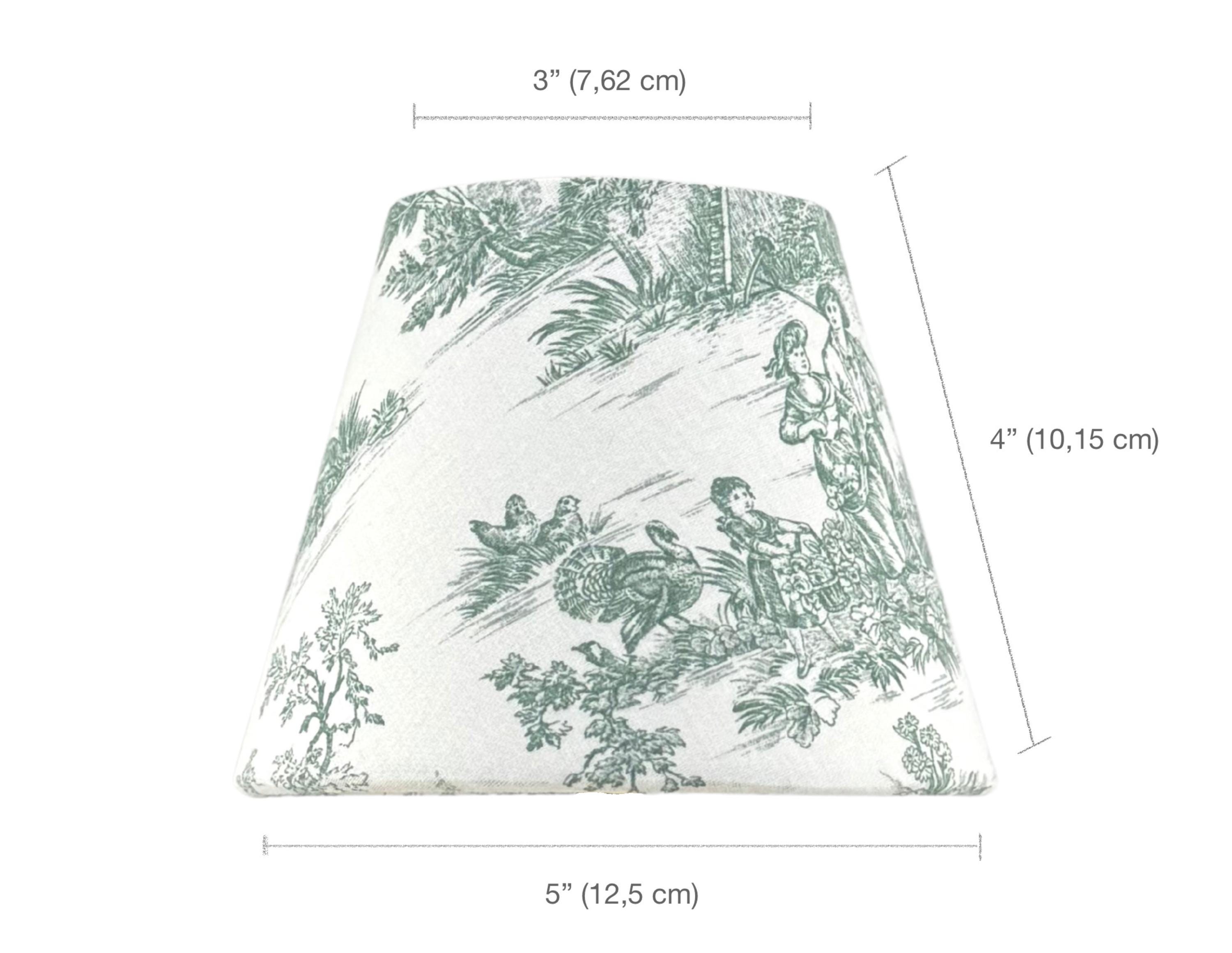 The Toile Lamp Shade in Green – Classic French Country Style for ...