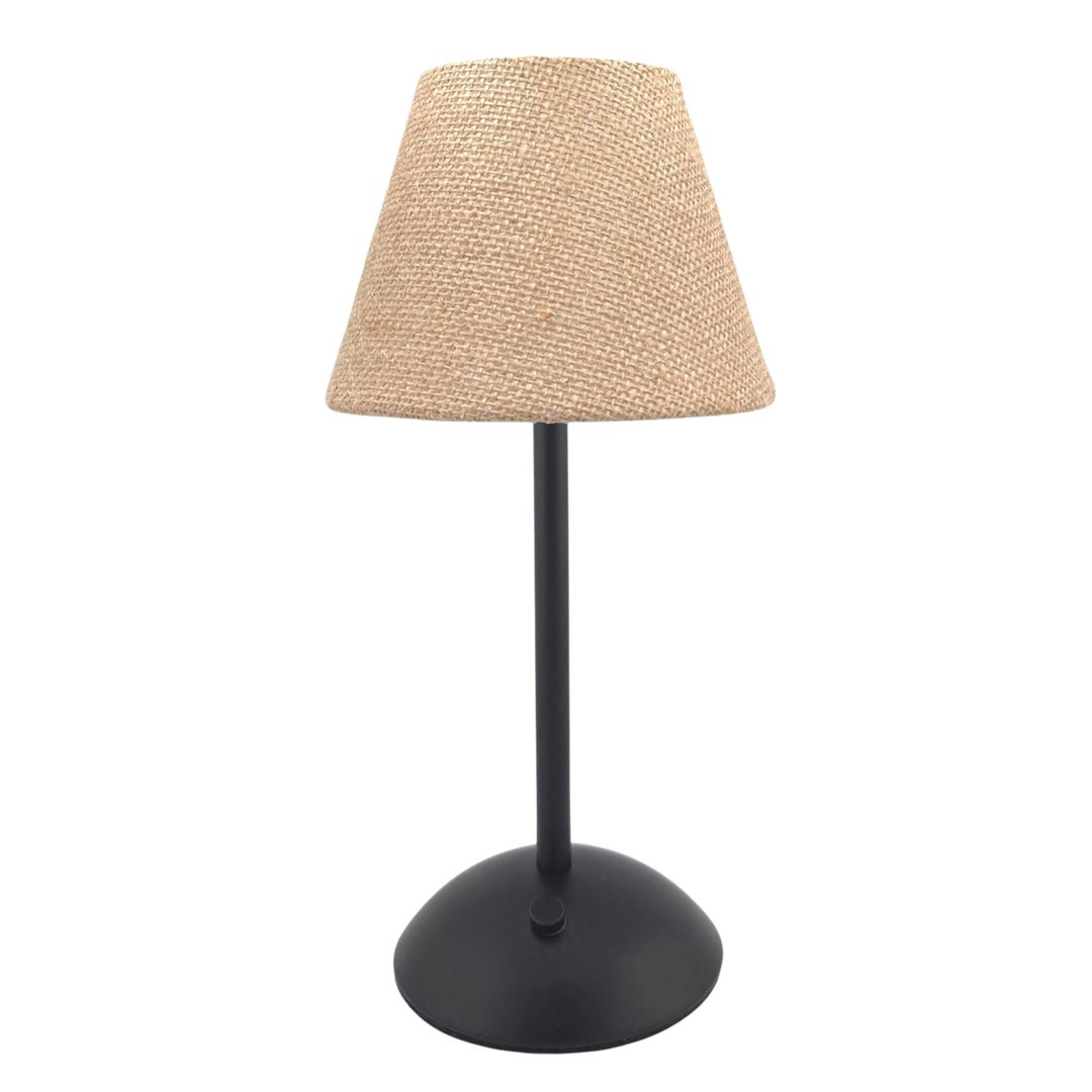 The Burlap Lamp Shade – Rustic Natural Texture for Cordless Table Lamps ...
