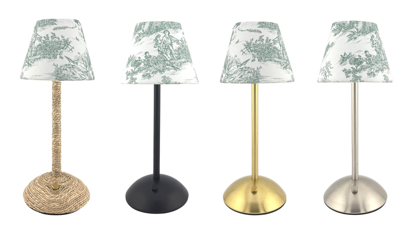 The Toile Lamp Shade in Green – Classic French Country Style for ...