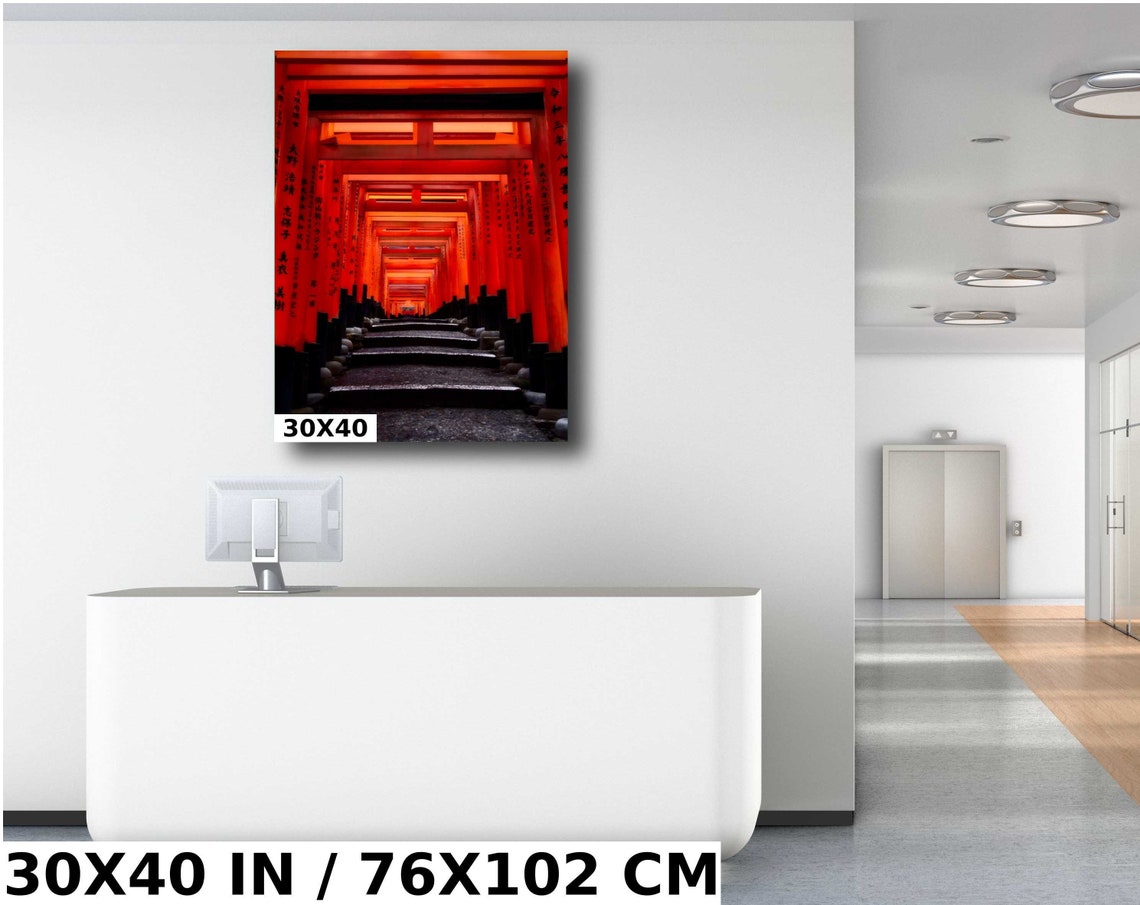 Fushimi Inari Torii Gates in Kyoto, Japanese Red Gates Metal Print ...