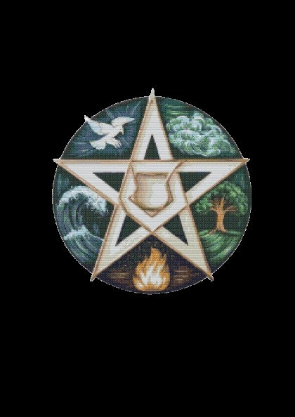 Pentagram Cross Stitch Pattern PDF - Etsy