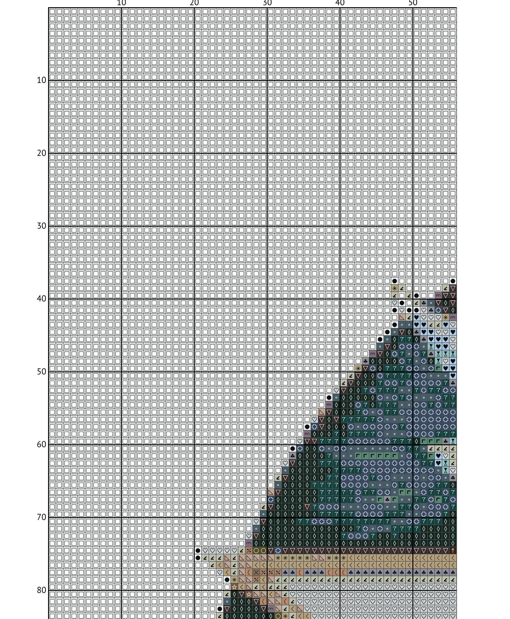 Pentagram Cross Stitch Pattern PDF - Etsy