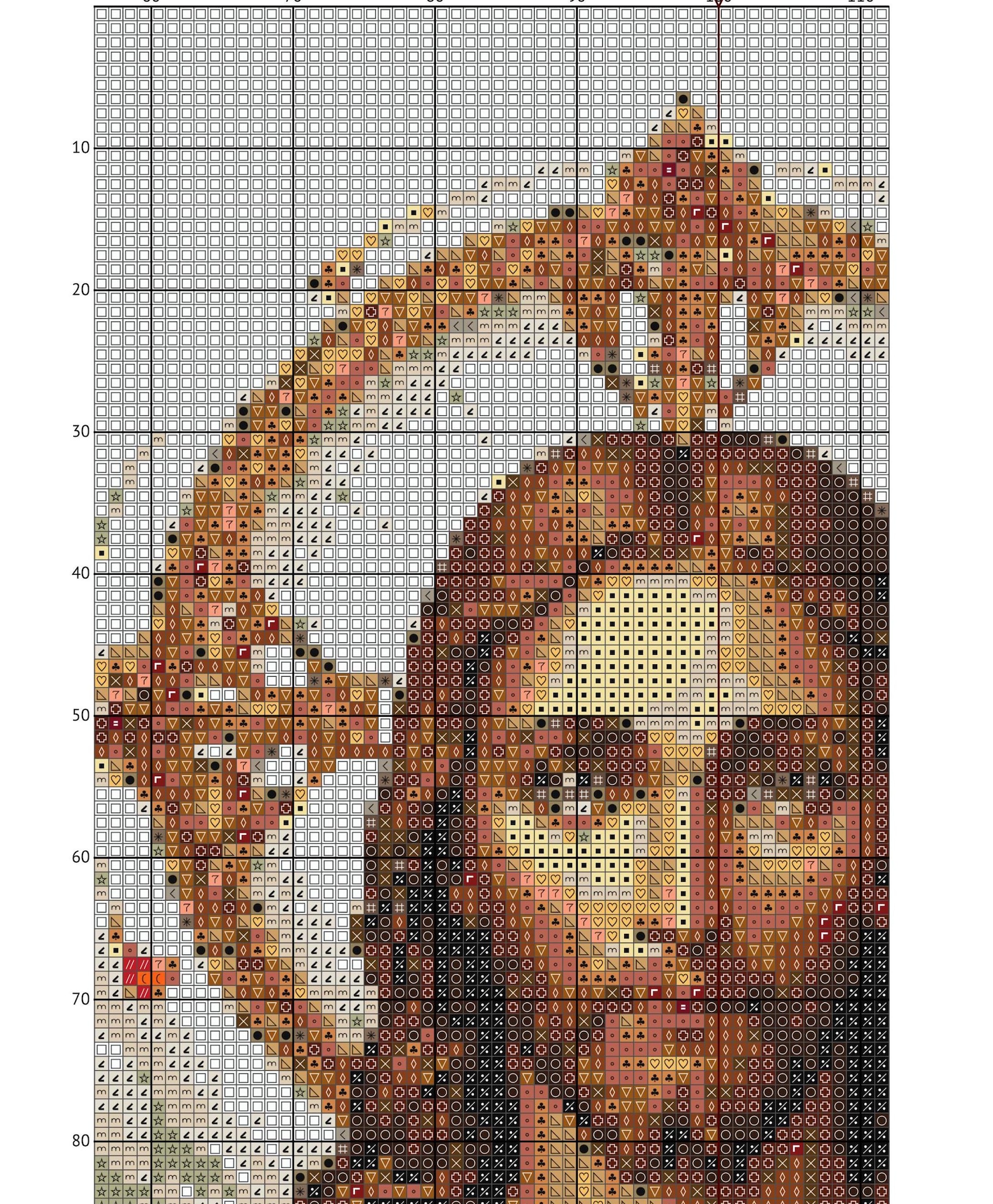 Sacred Heart of Jesus Cross Stitch Pattern PDF - Etsy