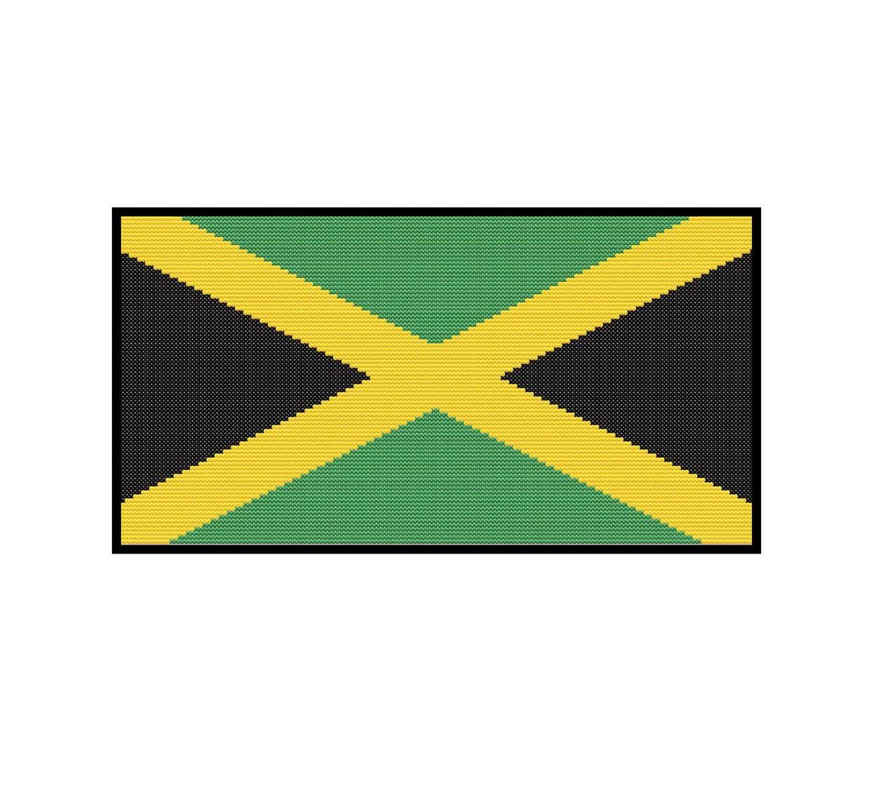 Jamaican Flag Cross Stitch Pattern PDF PDF Digital Download - Etsy