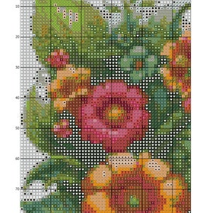 Corner Floral Cross Stitch Pattern PDF - Etsy