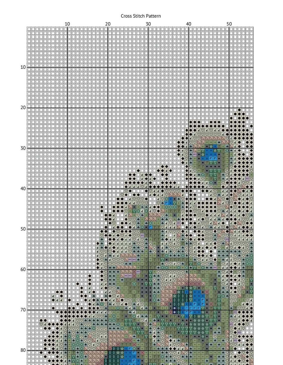 Pair of Peacocks PDF Cross Stitch Chart - Etsy