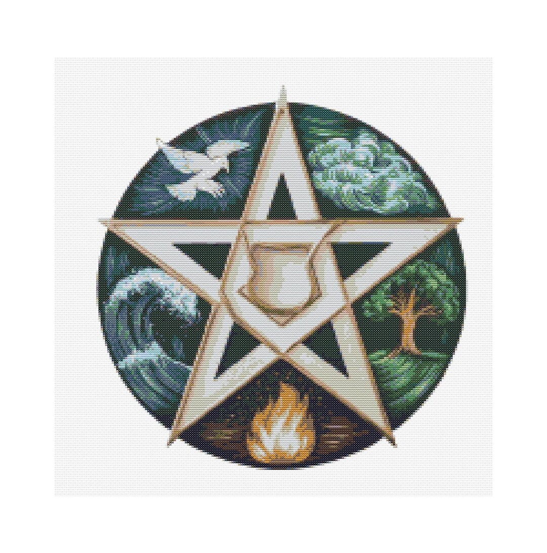 Pentagram Cross Stitch Pattern PDF - Etsy