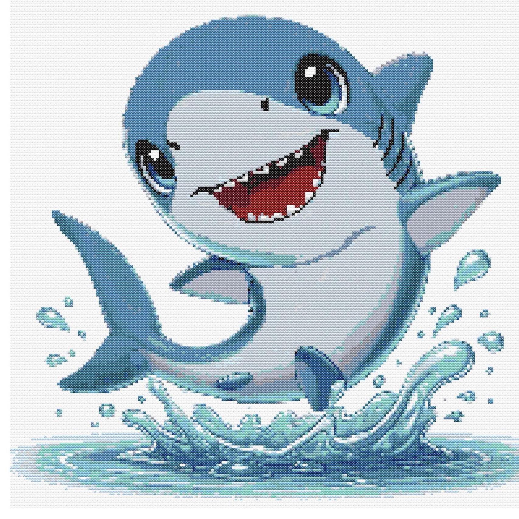Baby Shark Cross Stitch Pattern PDF Digital Download - Etsy