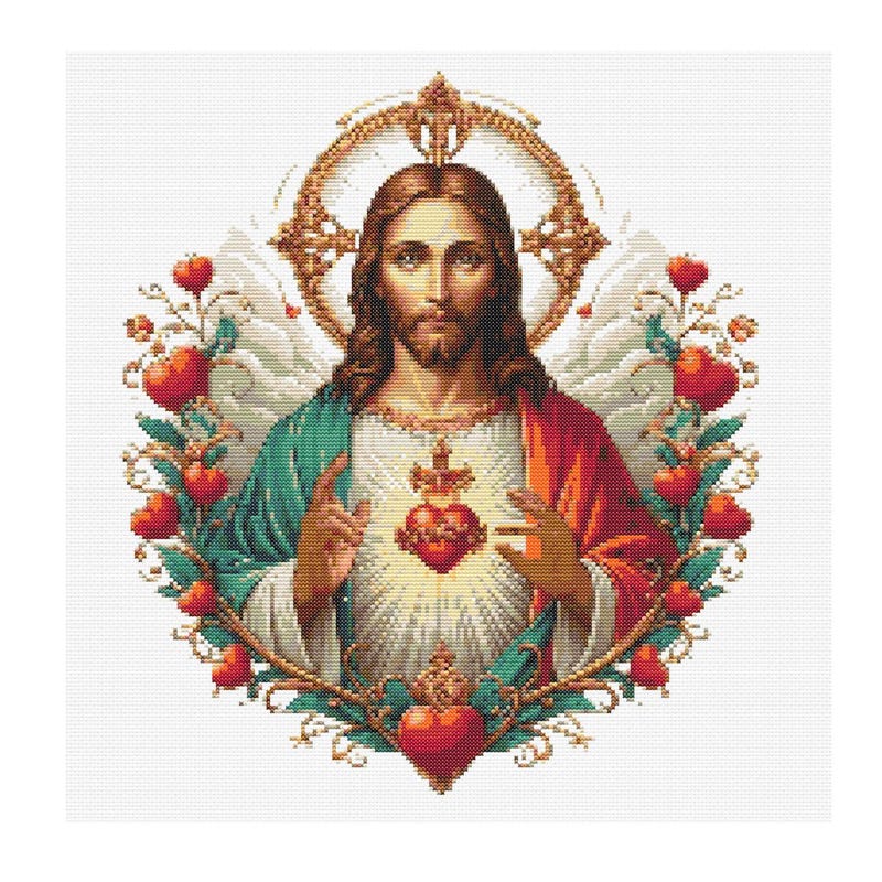 Sacred Heart Pattern - Etsy