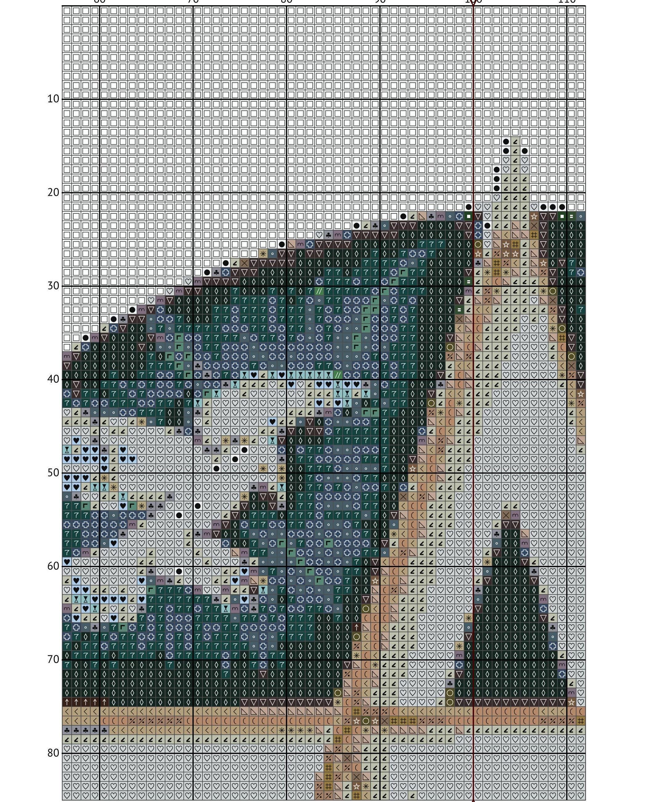 Pentagram Cross Stitch Pattern PDF - Etsy