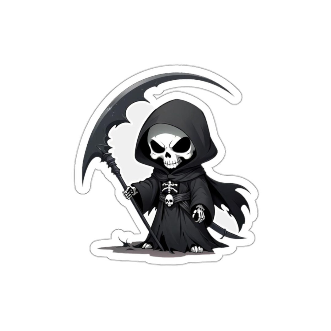 Creepy Reaper Sticker - Etsy