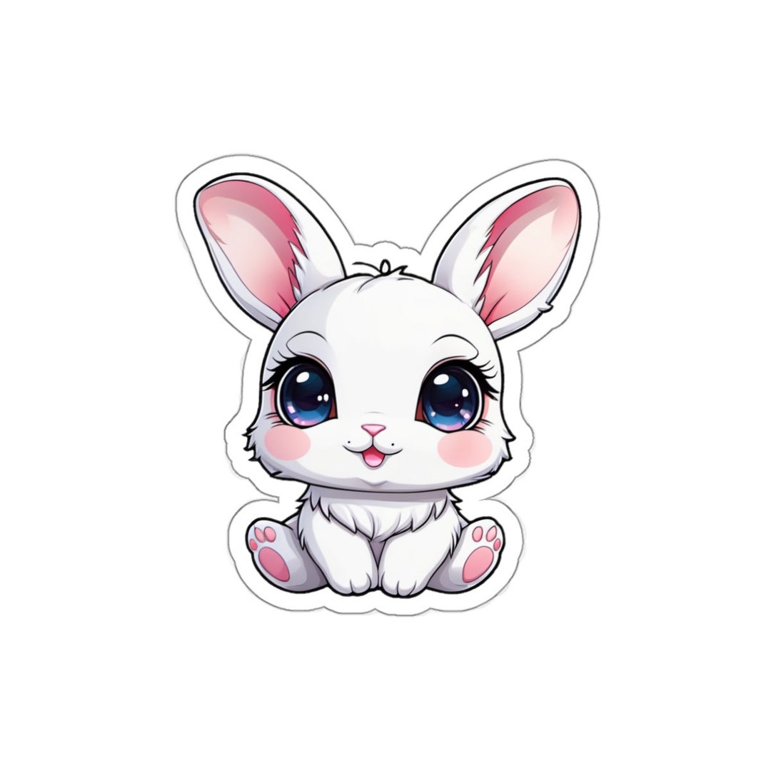 Chibi Bunny Rabbit Vinyl Decal Sticker - 3" X 3" - Kawaii Anime Die-cut ...