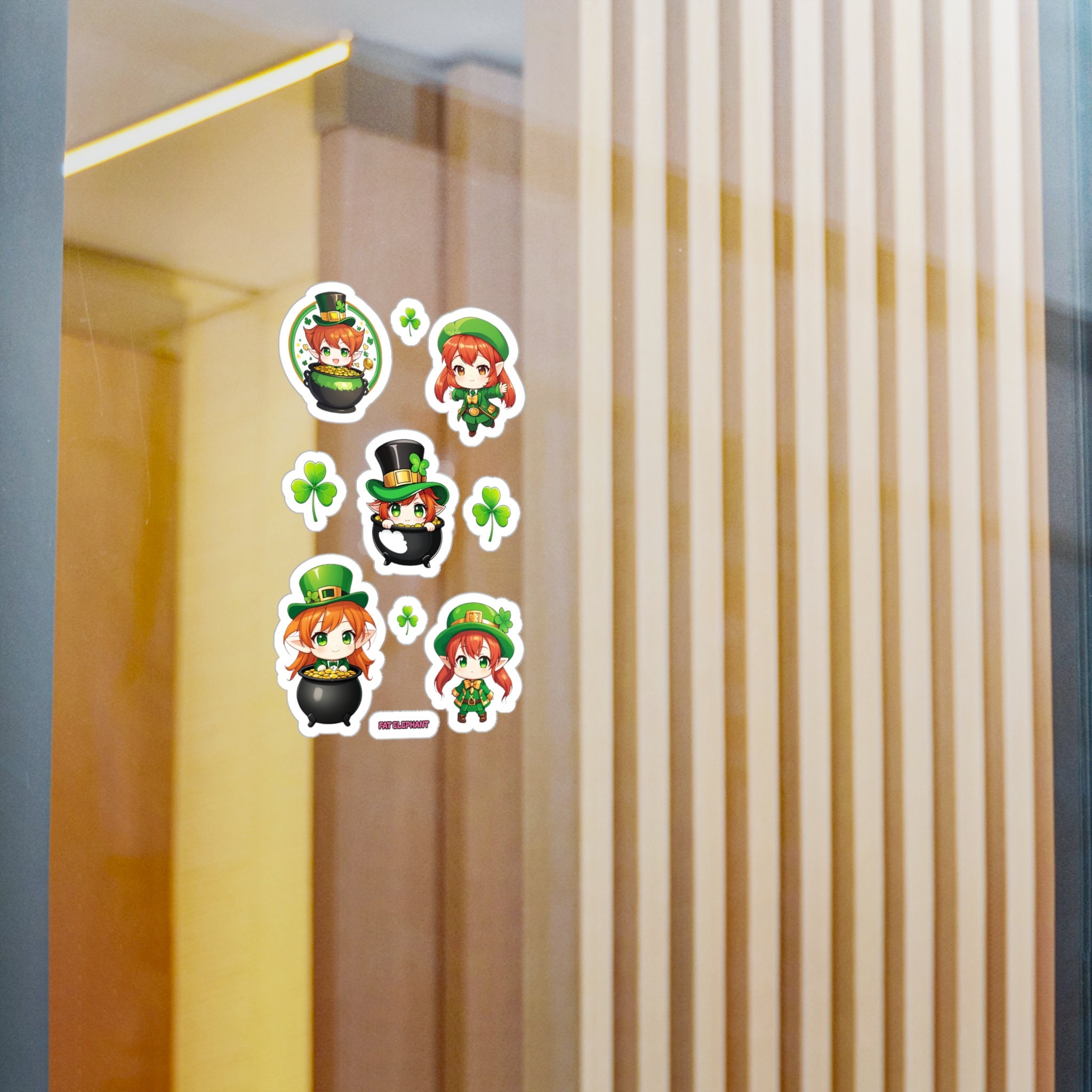 Kawaii Leprechauns and Clover Sticker Sheet - Cute St Patricks Day ...