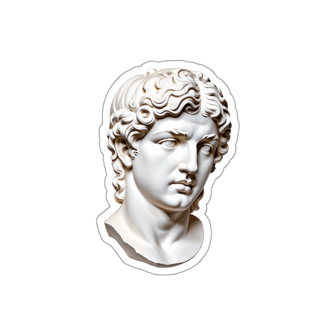 Roman Style Bust Sculpture Decal Sticker - Perfect for Laptops ...