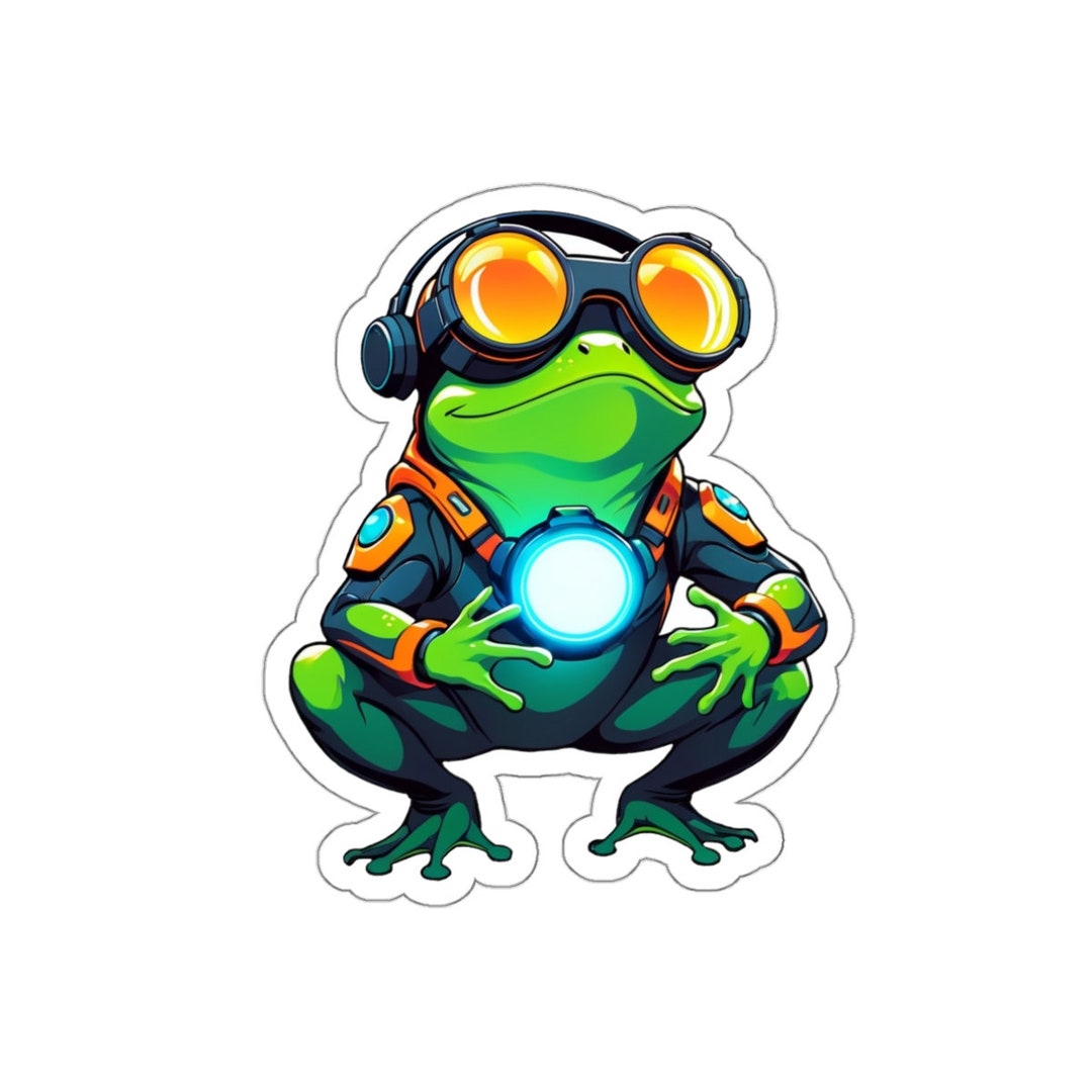 Galactic Frog Goggles - Decal Sticker - Perfect for Laptops, Journals ...
