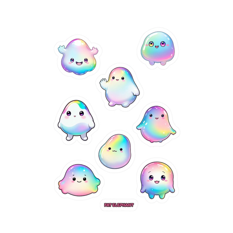 Kawaii Gorgeous Blob Creatures Sticker Sheet Cute Anime Chibi Stickers ...