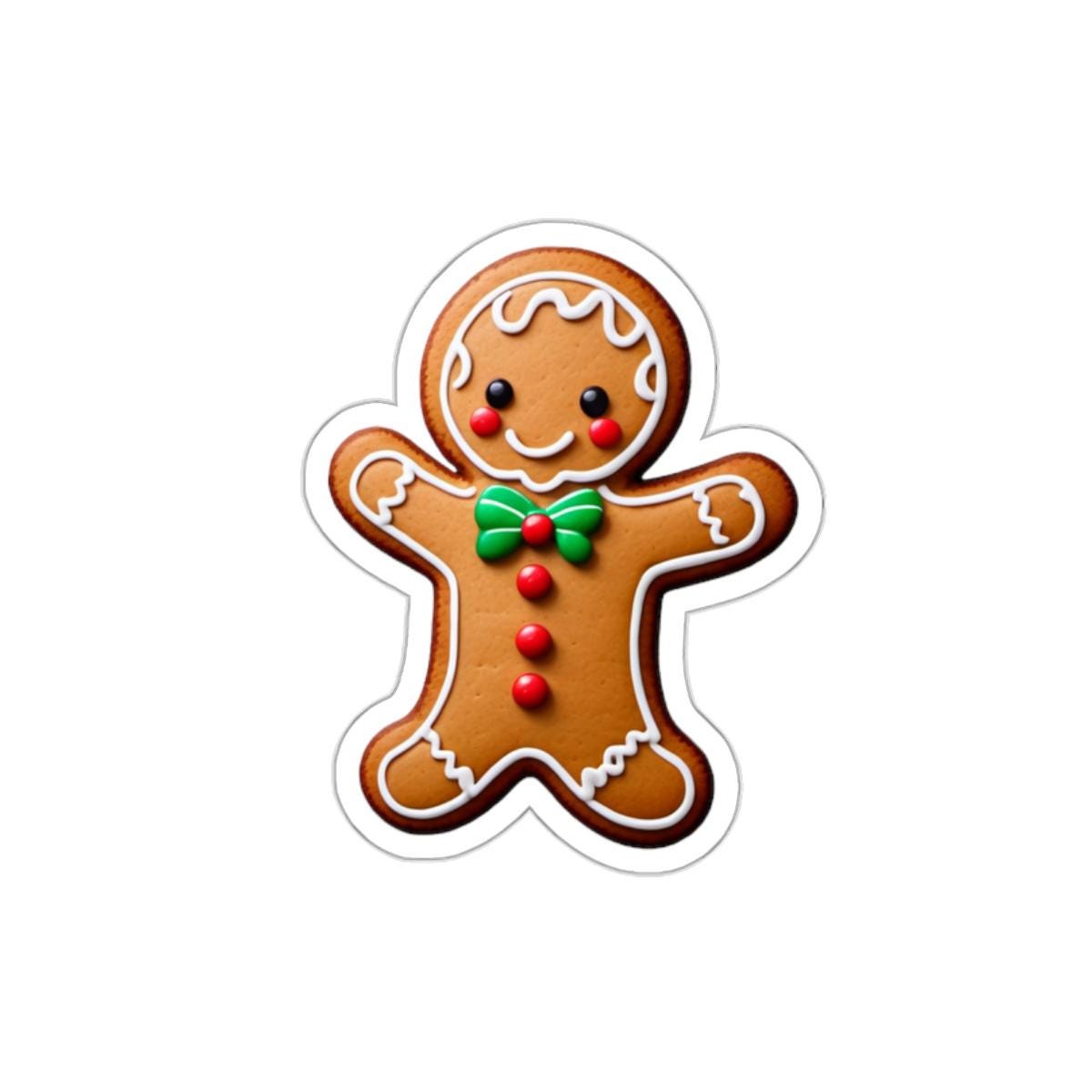 Gingerbread Cookie Sticker - Etsy