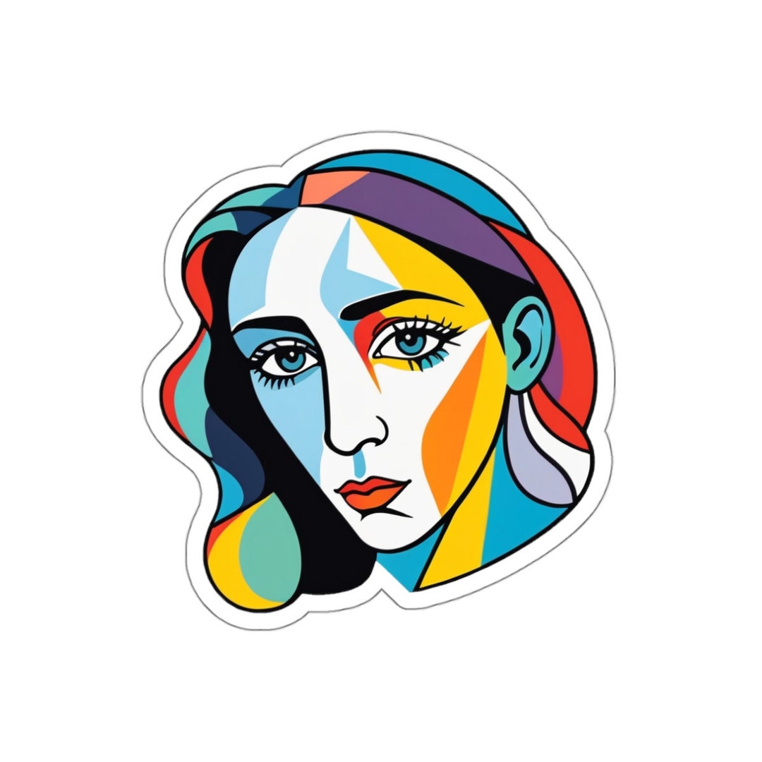 Picasso Inspired Muse Art Decal Sticker - Perfect for Laptops, Journals ...